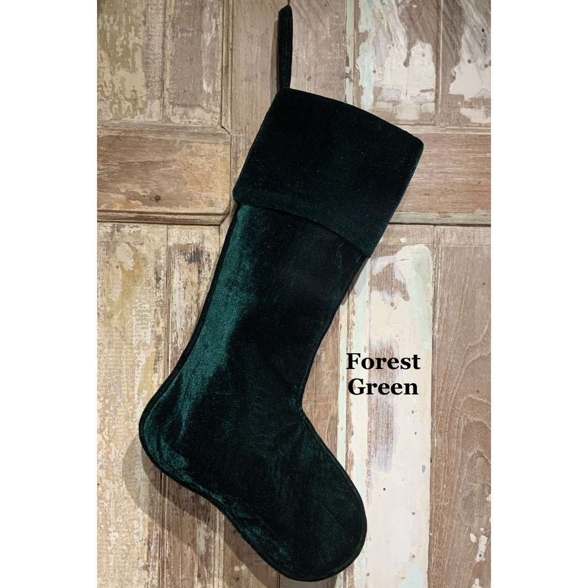Solid Color Velvet Stockings - Christmas Store
