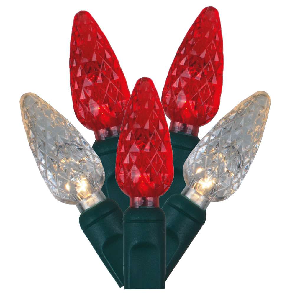 50 Bulb Faceted LED C6 Light Sets - Christmas Store
