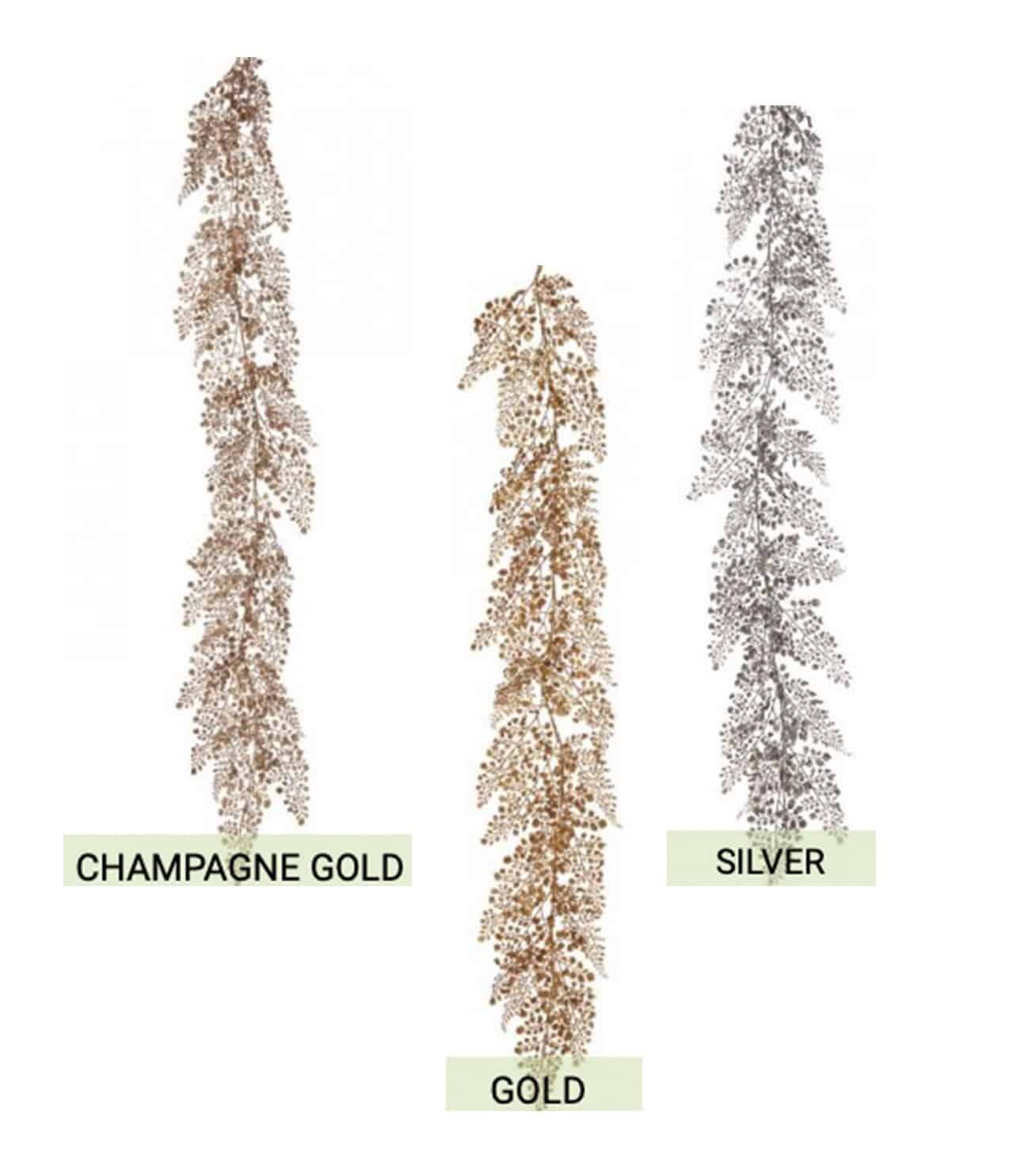 Glitter Sequin Maiden Hair Garland - Christmas Store