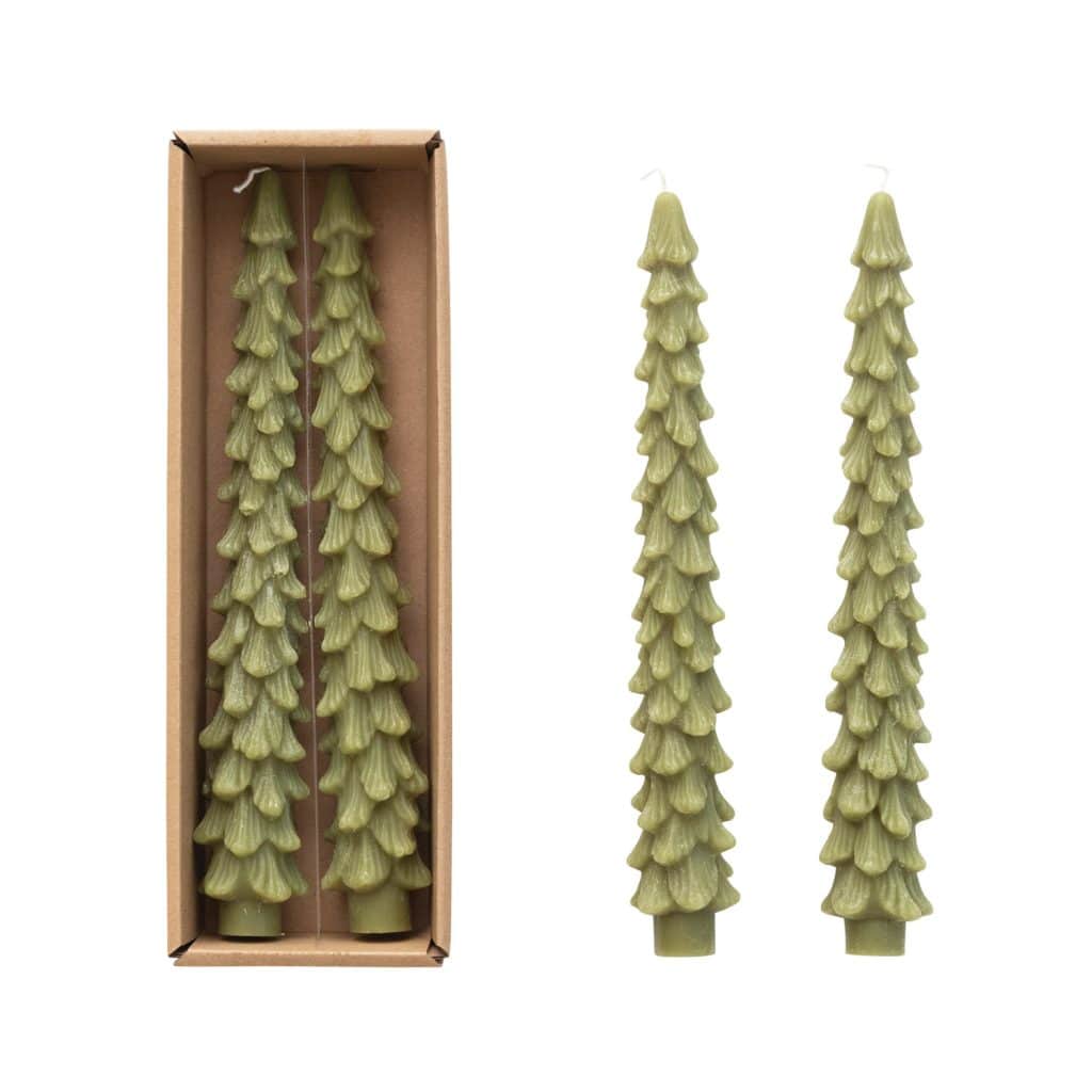Tree Shaped Taper Candles - Christmas Store