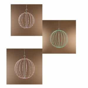 RGB Color Change Foldable Metal Sphere Three Sizes