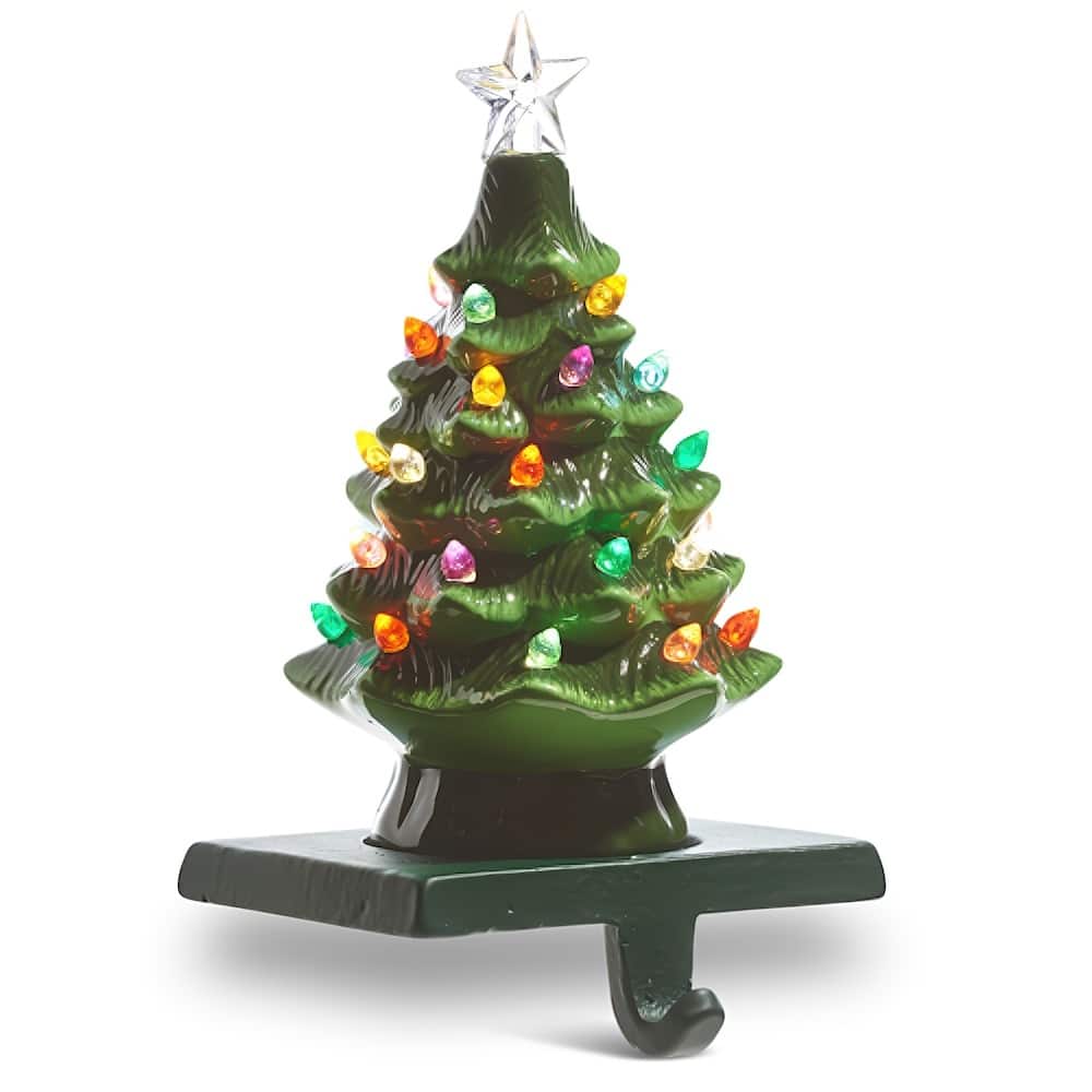 Green Nostalgic Tree Stocking Holder - Christmas Store