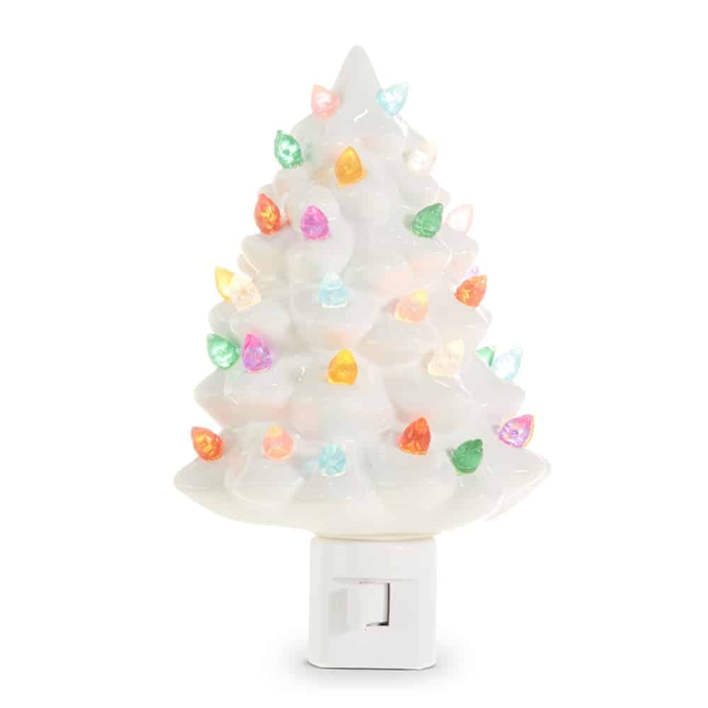 White Nostalgic Tree Night Light - Christmas Store