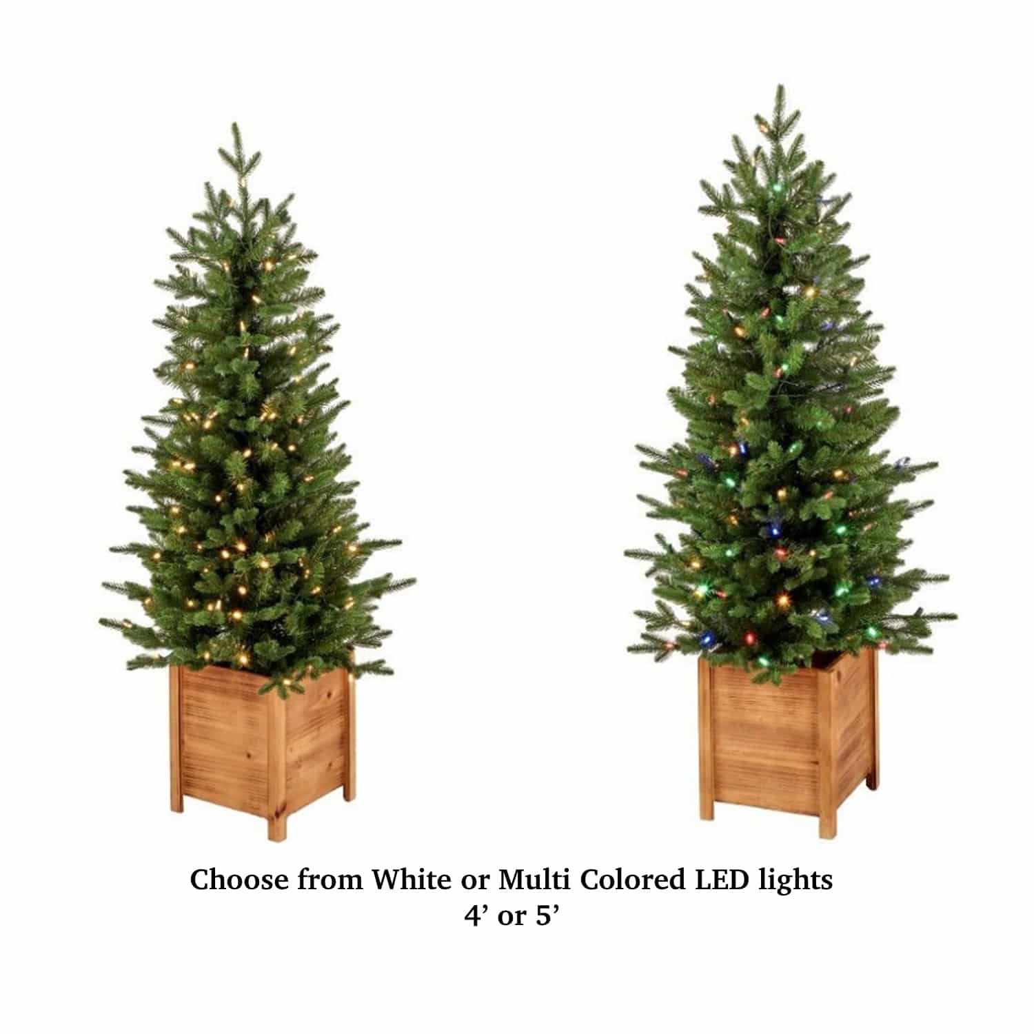 Potted Pine Tree Two Sizes Two Colors - Christmas Store