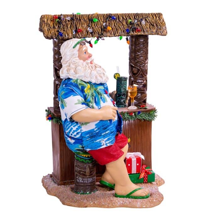 Beach Tiki Bar Santa - Christmas Store