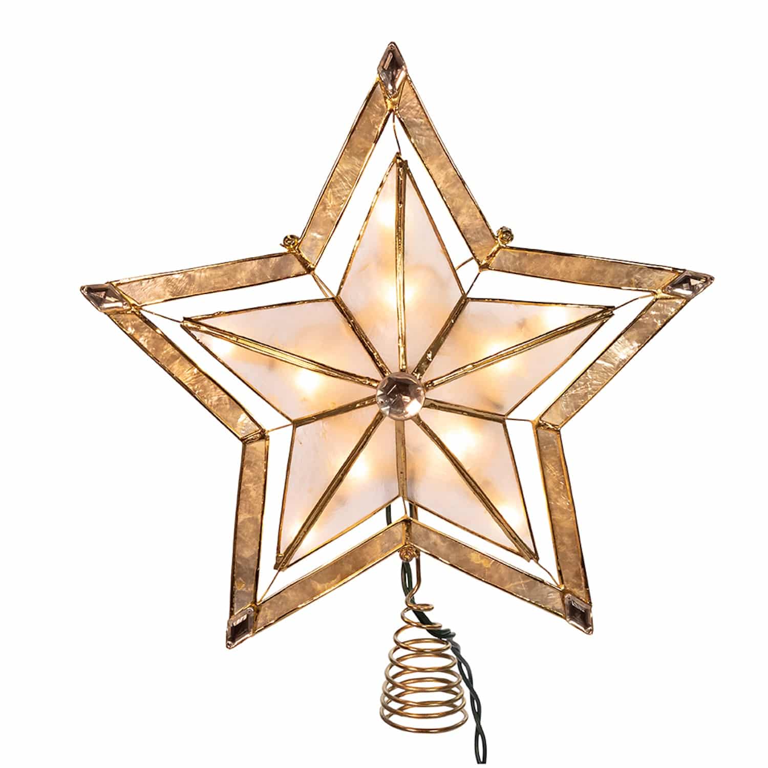 Smoke Capiz Shell Star Tree Topper - Christmas Store