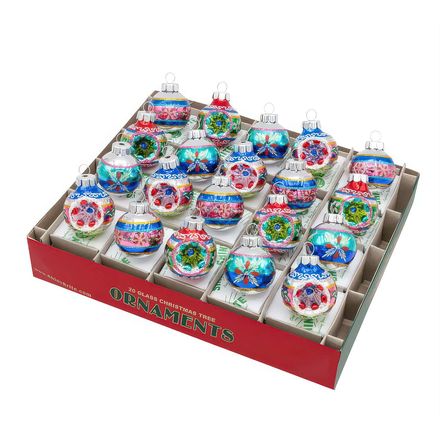 Radko Shiny Brite Hoilday Splendor Decorated Shape Ornaments